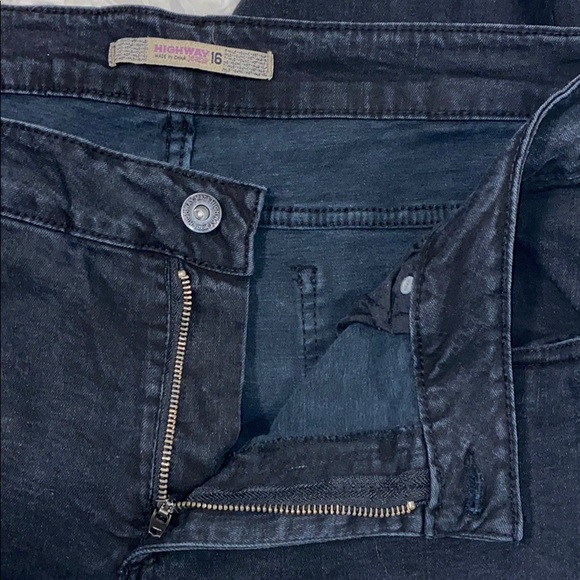 Highway Jeans | Jeans | Highway Plus Size Black Knee Slit Raw Hem Jeans ...